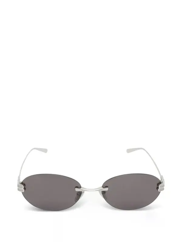 Balenciaga Oval-frame Sunglasses - Silver