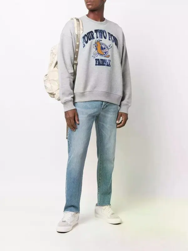 424 Embroidered Varsity-style Sweatshirt
