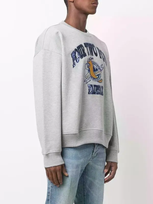 424 Embroidered Varsity-style Sweatshirt