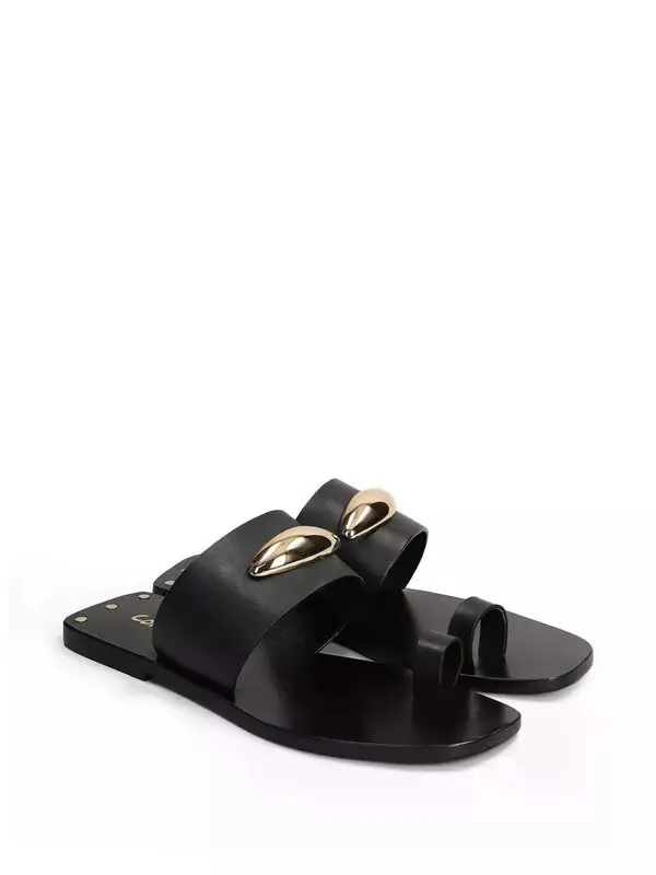 CORAL BLUE Embellished Toe-loop Sandals