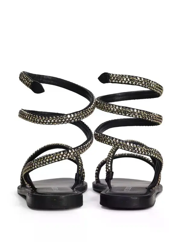 FUSION Crystal Embellished Wrap-around Sandals