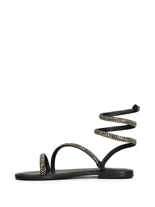 FUSION Crystal Embellished Wrap-around Sandals