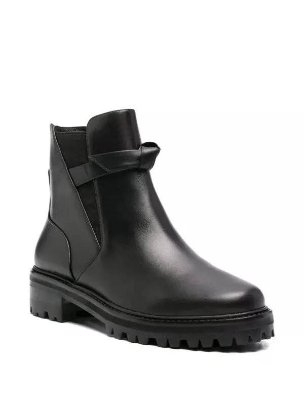 ALEXANDRE BIRMAN Clarice Knotted-strap Ankle Boots