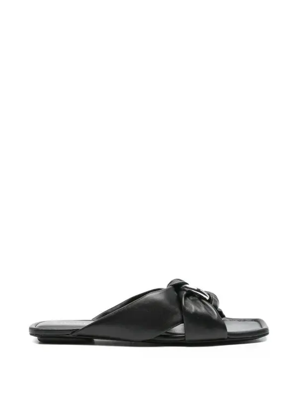 STUART WEITZMAN Ring Detail Knotted Slides