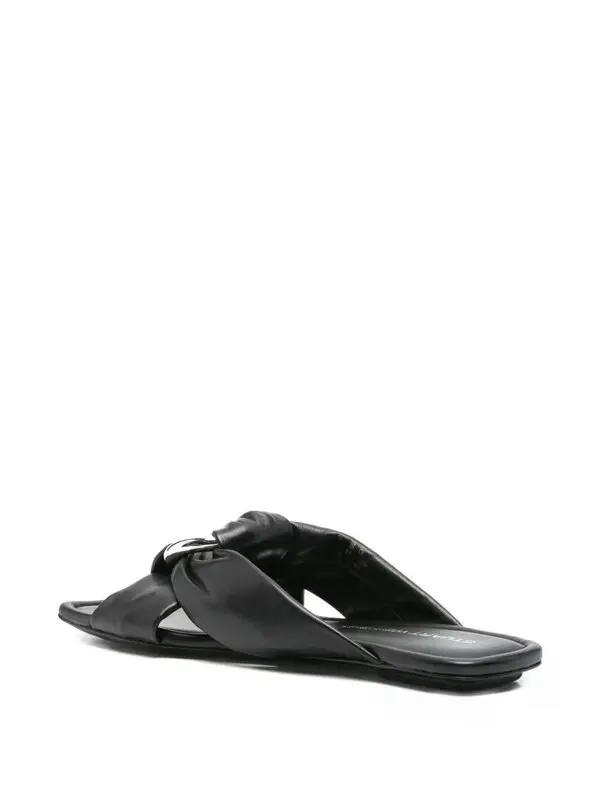 STUART WEITZMAN Ring Detail Knotted Slides
