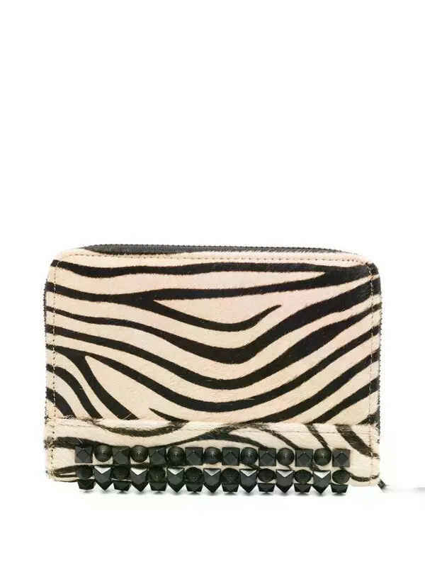 Ash Zebra-print Studded Wallet