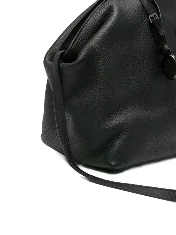 Ash Logo Plaque Pebbled Leather Tote Bag