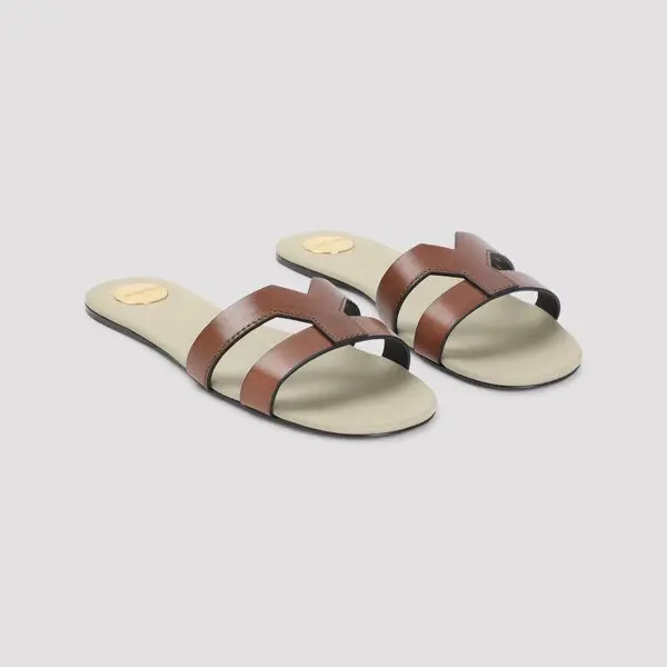 Saint Laurent Mabrouka Sandals - Brown