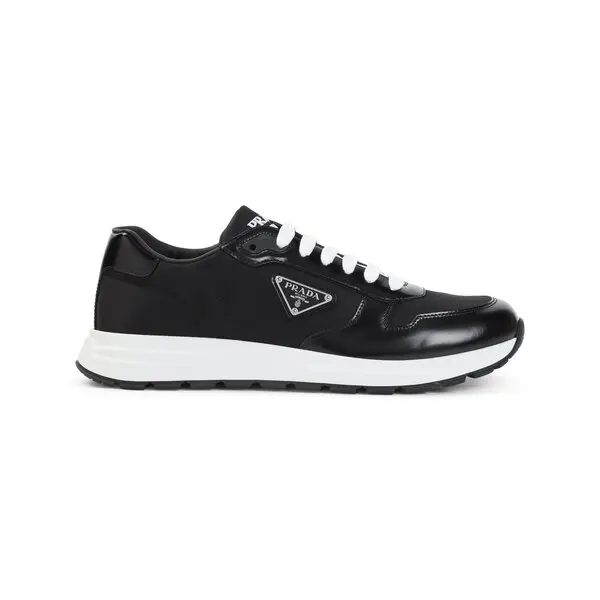 Prada Re-nylon And Brushed Leather Prax 01 Sneakers - Black