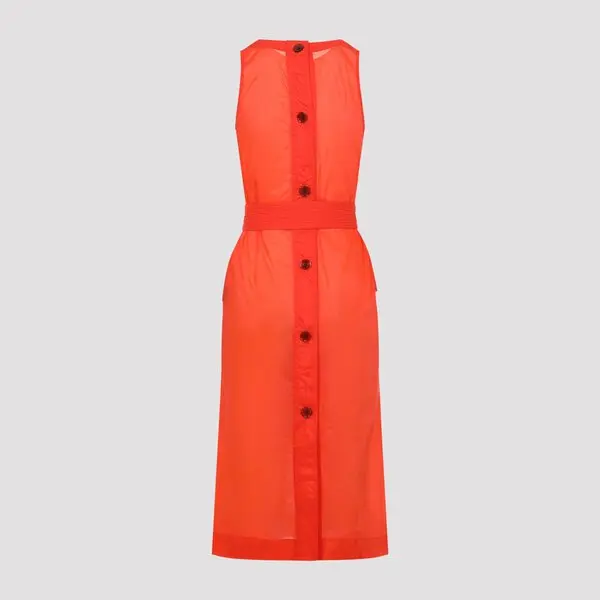 Saint Laurent Sleeveless Sheer Midi Dress