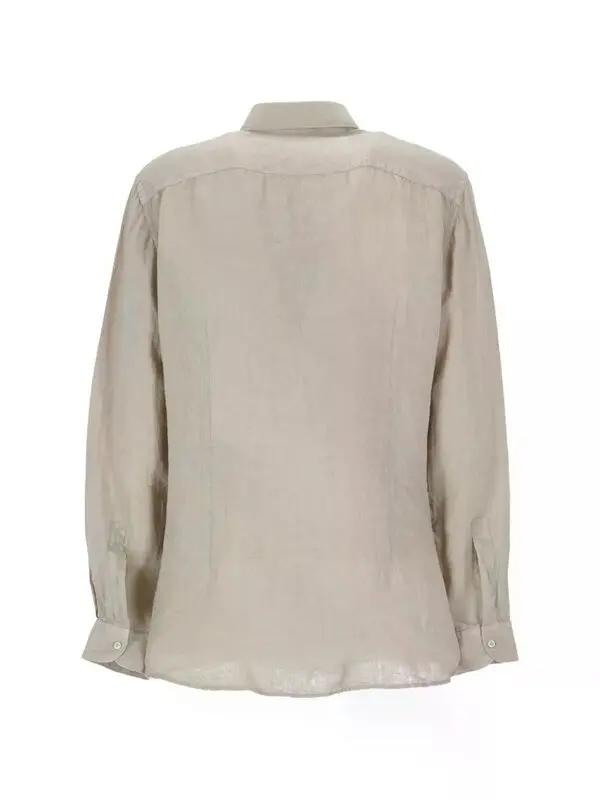 FAY Long-sleeve Spread-collar Shirt - Neutrals