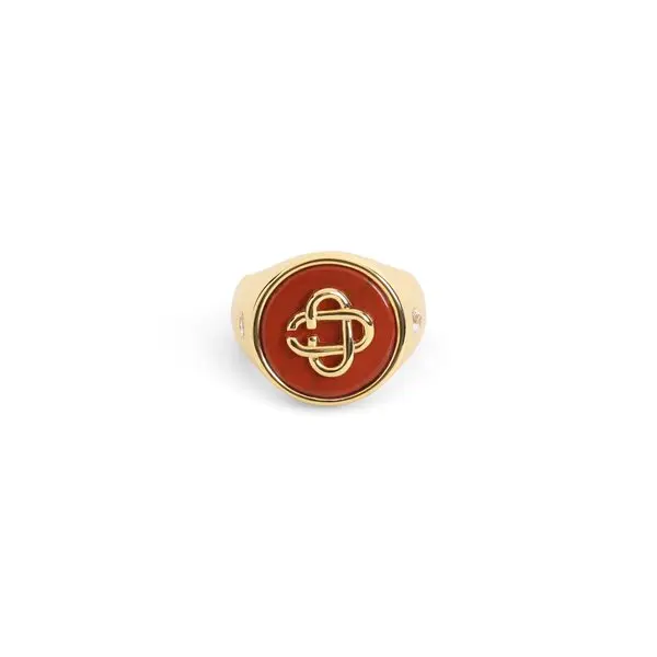 Casablanca Stone Signet Ring - Silver