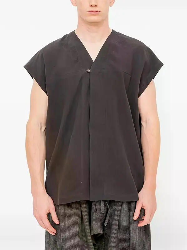 JAN JAN VAN ESSCHE V-neck Sleeveless Shirt