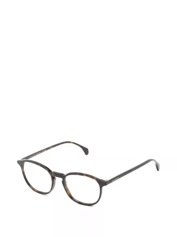 Gucci Tortoiseshell-effect Round-frame Glasses