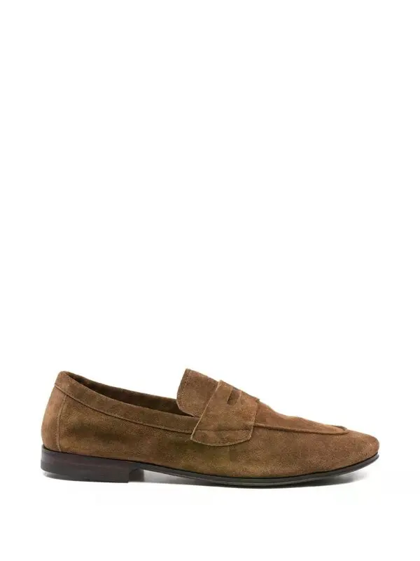 HENDERSON BARACCO Suede Penny Strap Loafers