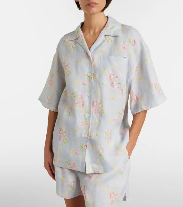 Prada Linen Floral Shirt