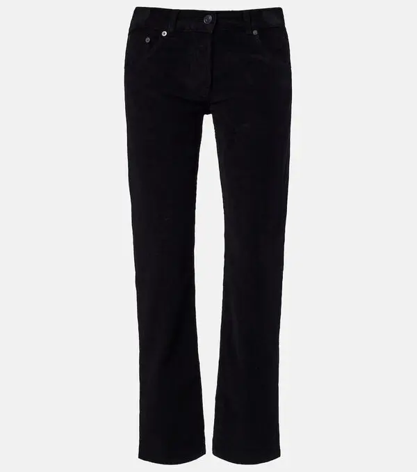 THE ROW Fima Cropped Straight Jeans - Black