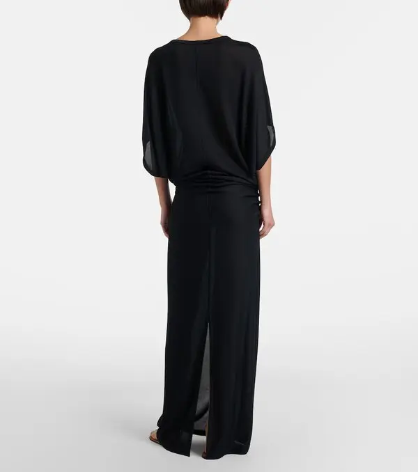 THE ROW Delyra Ruched Jersey Gown