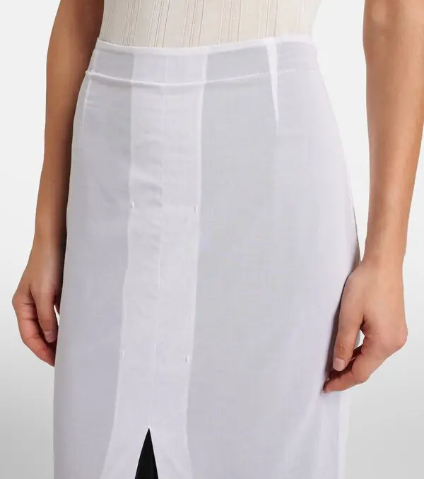 THE ROW Layered Cotton Maxi Skirt