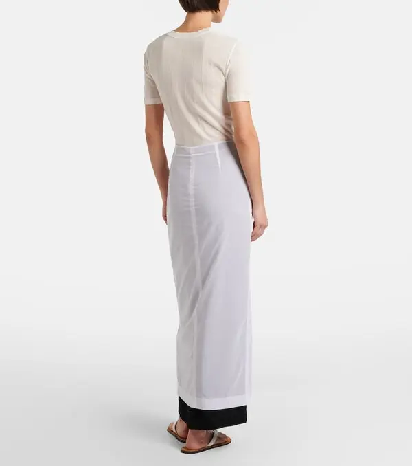THE ROW Layered Cotton Maxi Skirt