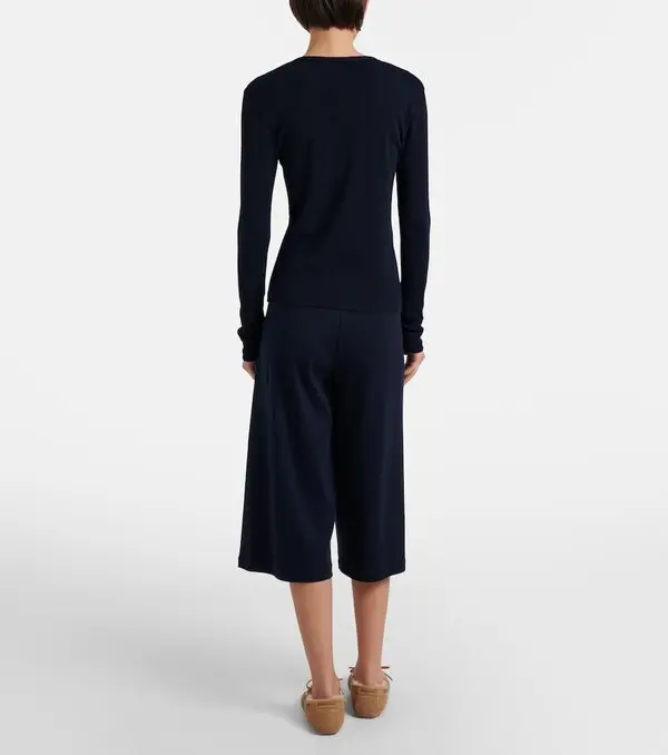 THE ROW Dusk Cotton Bermuda Pants - Blue