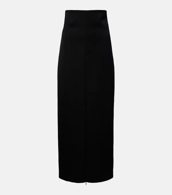 THE ROW Iphora Wool Maxi Skirt - Black