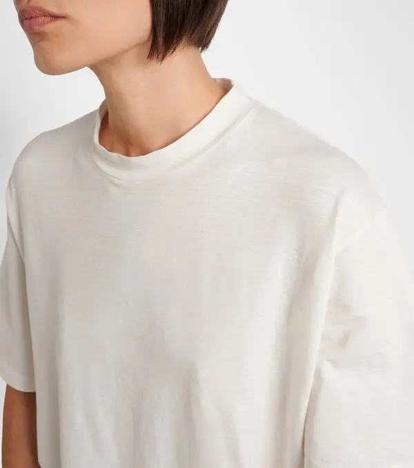 THE ROW Estavo Oversized Linen-blend T-shirt