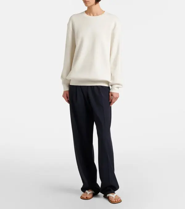 THE ROW Ottilie Cotton And Silk Crewneck Sweater