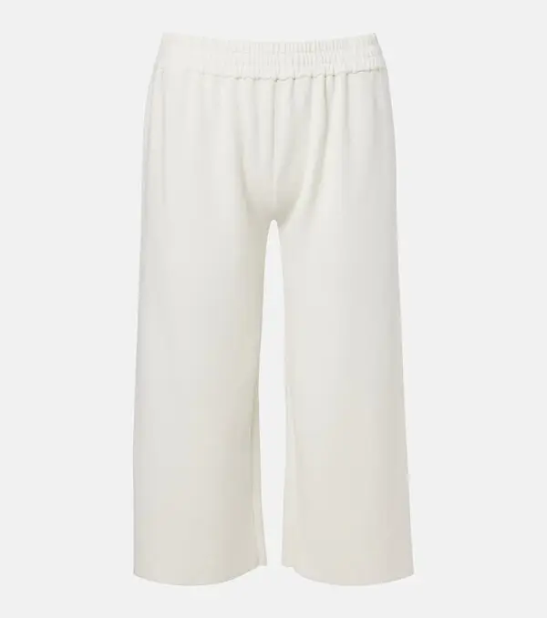 THE ROW Ozias Cropped Sweatpants In Cotton And Silk - White