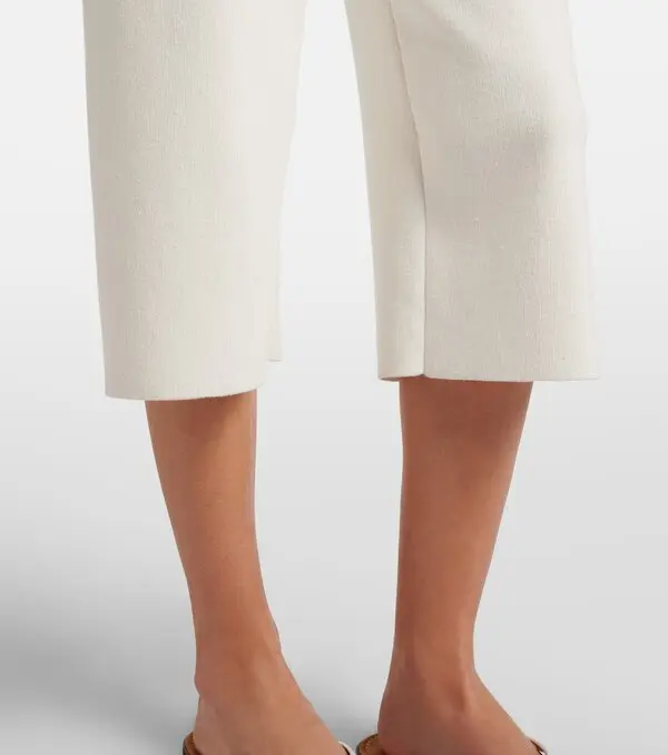 THE ROW Ozias Cropped Sweatpants In Cotton And Silk