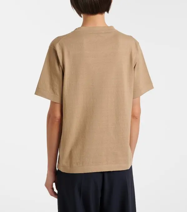 THE ROW Orlan Cotton And Silk-blend T-shirt