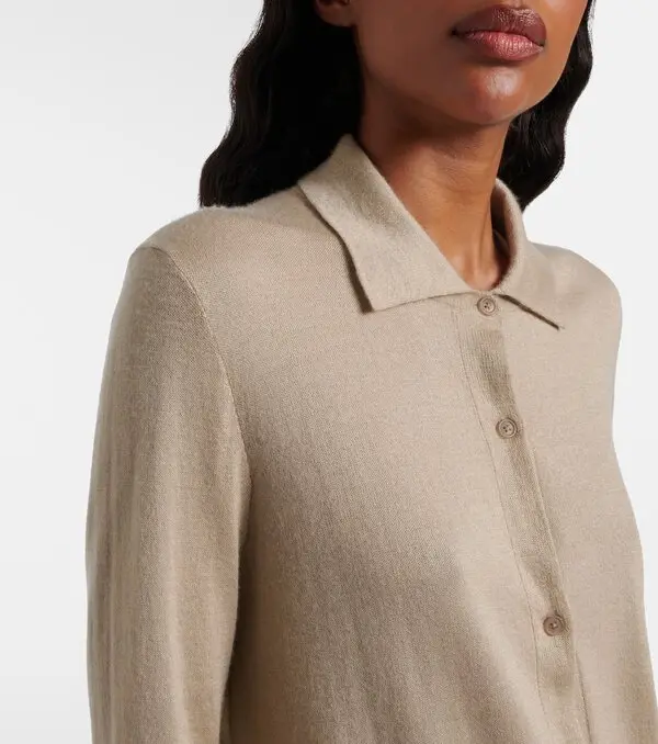 THE ROW Ocari Knitted Cashmere And Silk Shirt