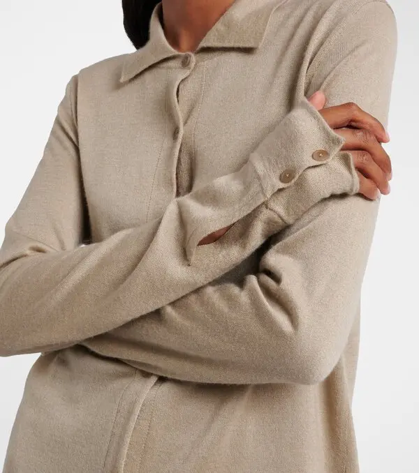 THE ROW Ocari Knitted Cashmere And Silk Shirt