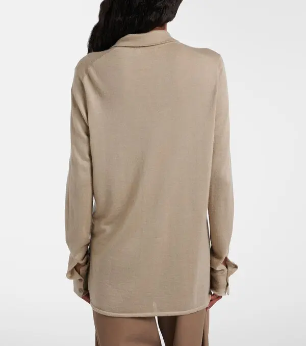 THE ROW Ocari Knitted Cashmere And Silk Shirt