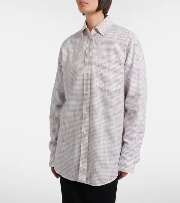 THE ROW Dalan Checked Cotton Shirt