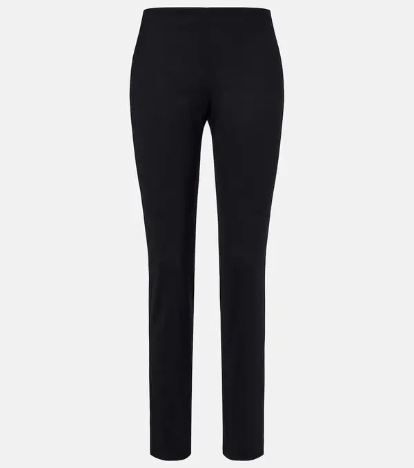 THE ROW Flamenca Wool Straight Pants - Black