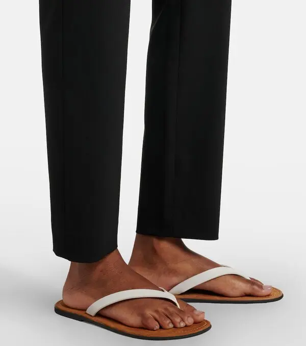 THE ROW Flamenca Wool Straight Leg Pants