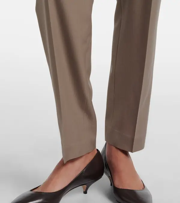 THE ROW Eanza Wool Straight Pants