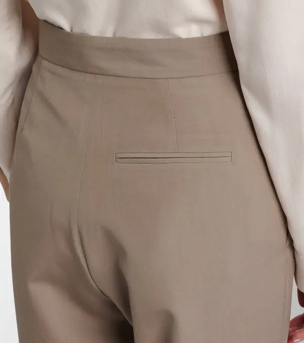 THE ROW Eanza Wool Straight Pants