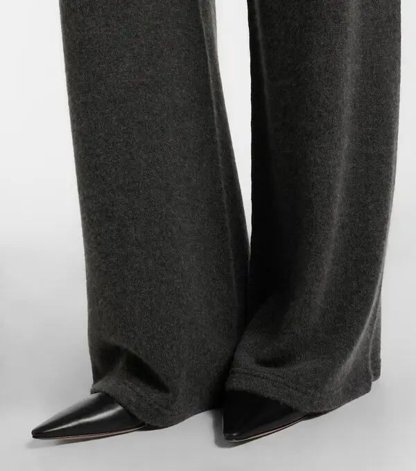 THE ROW Orpin Cashmere Wide-leg Pants - Grey