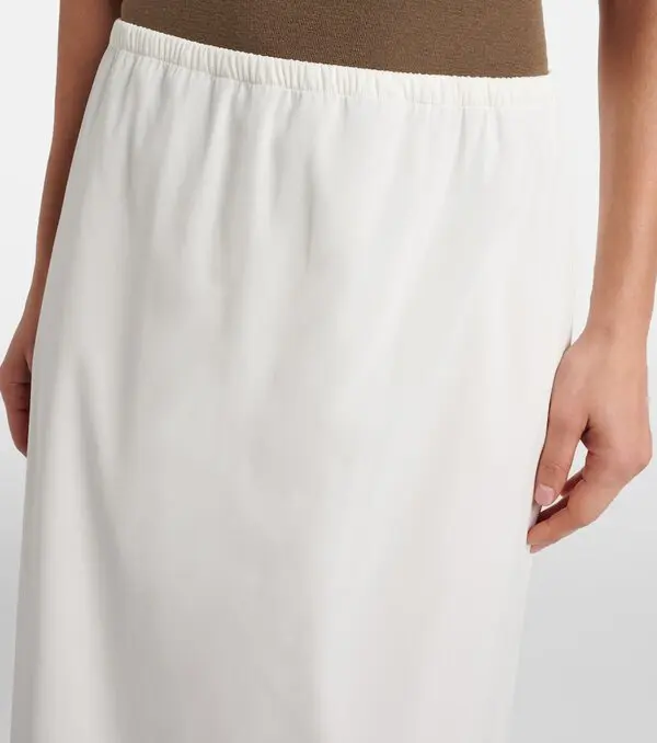 THE ROW Silk-blend Chiffon Midi Skirt - White