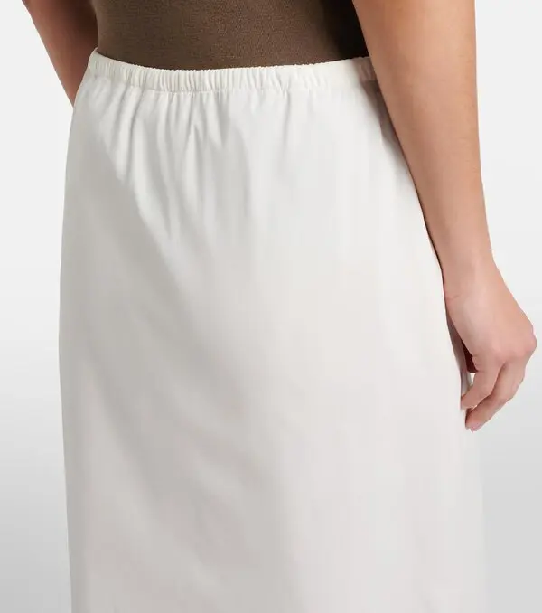 THE ROW Silk-blend Chiffon Midi Skirt - White