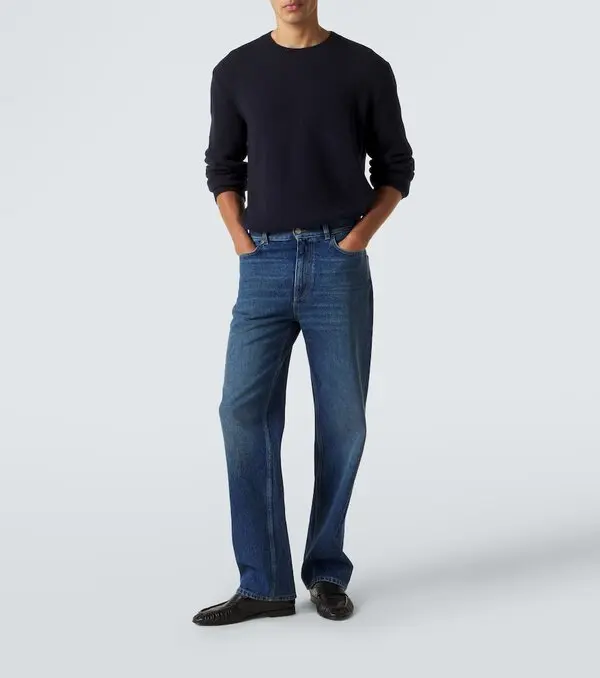 THE ROW Vanya Faded Wide-leg Jeans