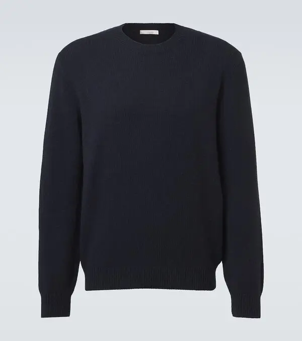 THE ROW Cyrus Cashmere And Alpaca Crewneck Sweater - Blue