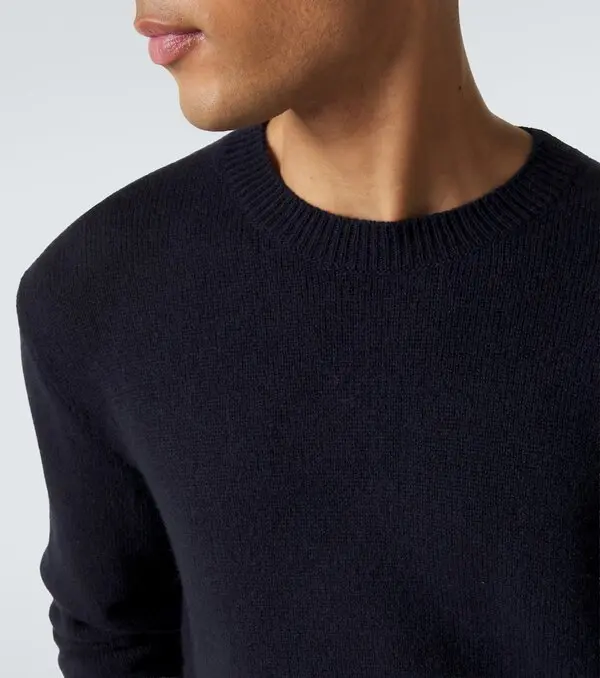 THE ROW Cyrus Cashmere And Alpaca Crewneck Sweater - Blue