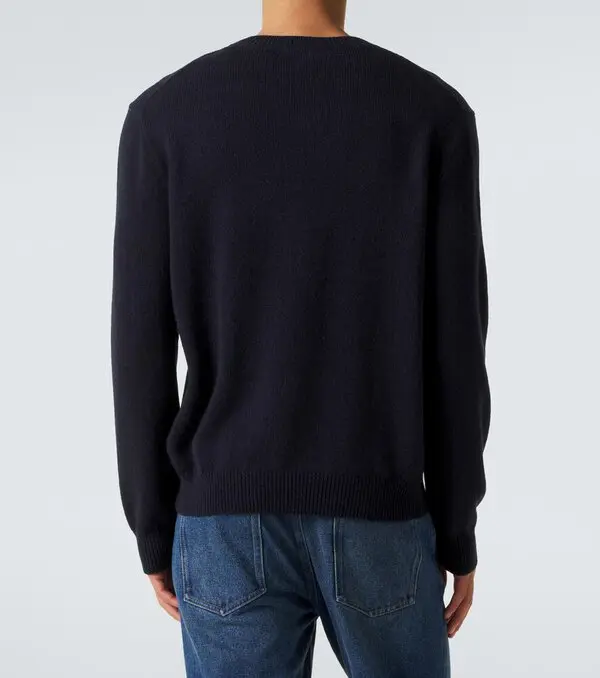 THE ROW Cyrus Cashmere And Alpaca Crewneck Sweater - Blue