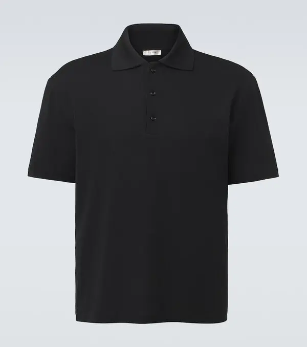 THE ROW Mistral Wool And Silk Polo Shirt - Black