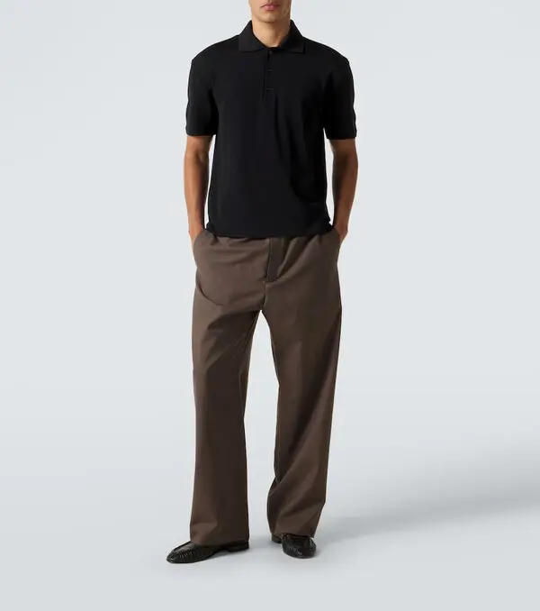 THE ROW Mistral Wool And Silk Polo Shirt