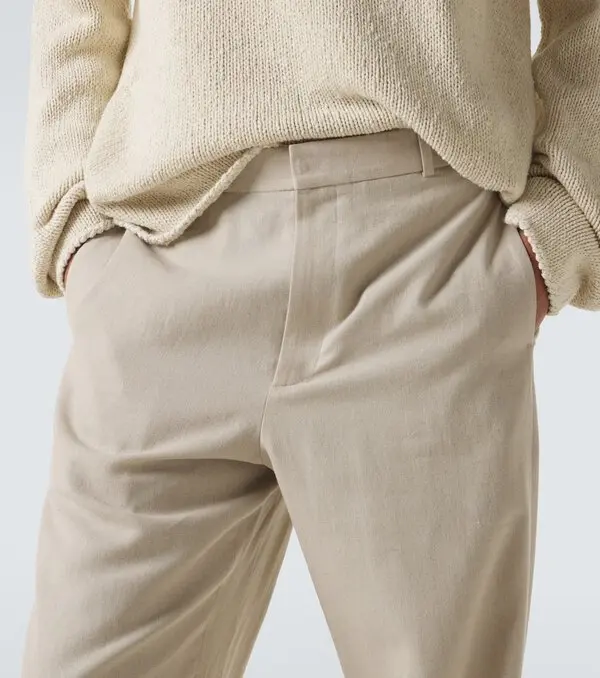 THE ROW Toril Linen-blend Wide-leg Pants