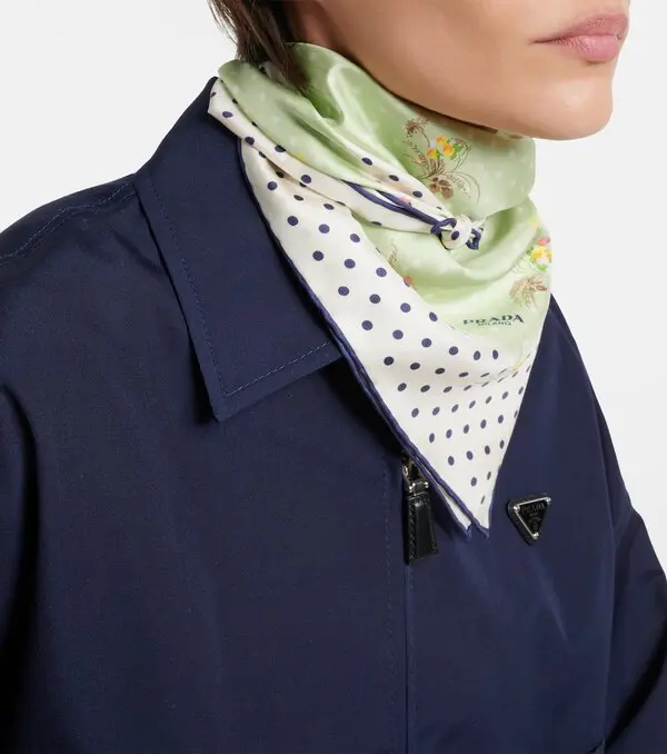 Prada Printed Silk Twill Scarf
